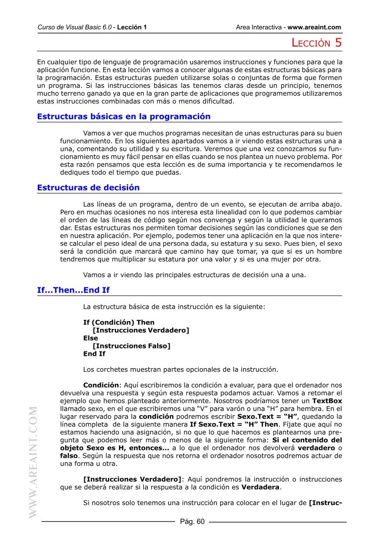 PDF de programación - Curso de Visual Basic 6.0 - Lección 5